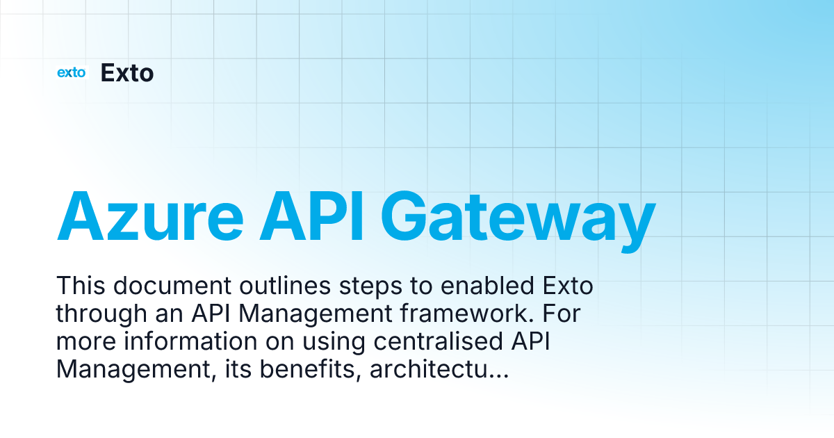 Azure API Gateway | Exto